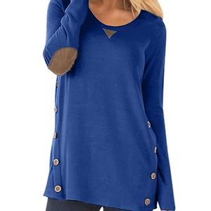 Tops | Blue Button Top | Poshmark